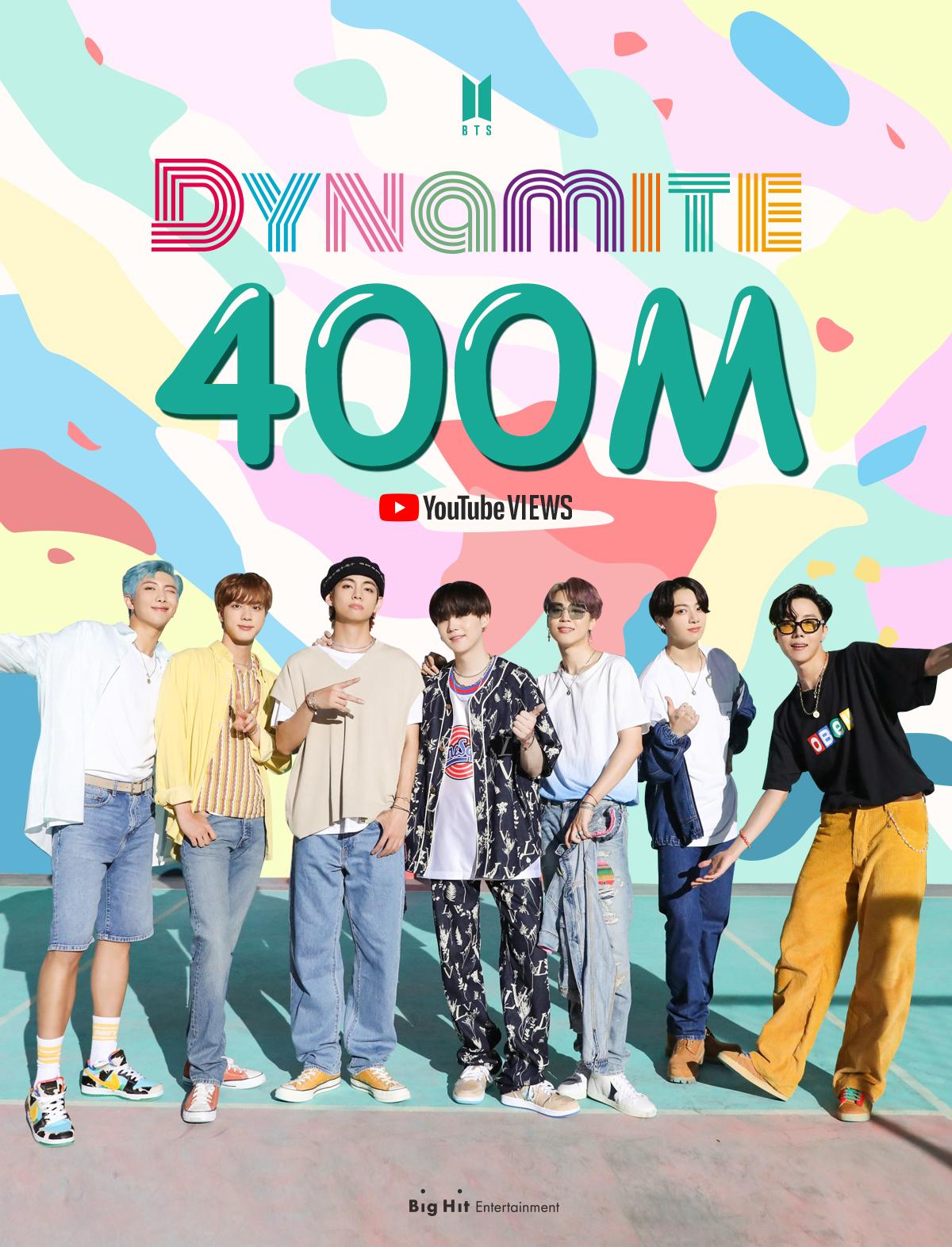 방탄소년단 Bts ‘dynamite 다이너마이트 Mv 유튜브 4억뷰 돌파 브레이크뉴스
