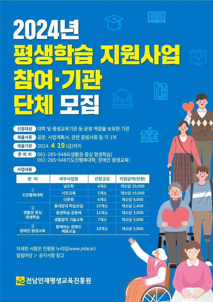 전남도 평생교육 활성화 운영 기관·단체 모집광주전남광역뉴스 곡성투데이